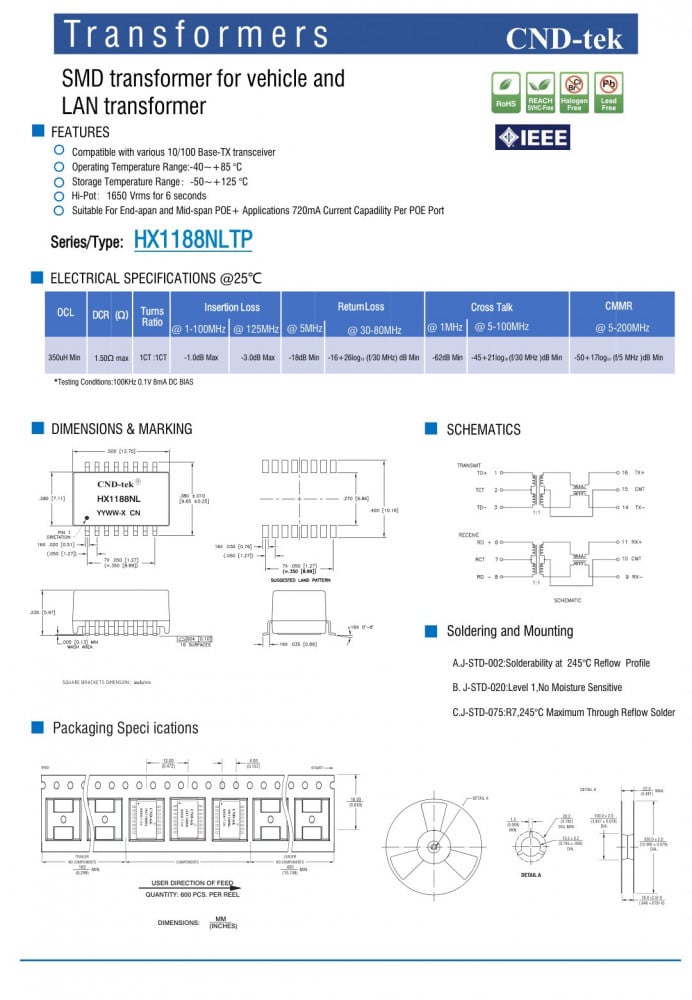 HX1188NLTP-CND technical document page