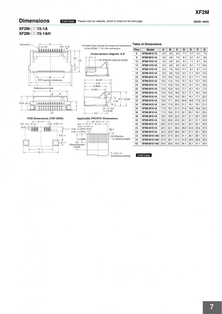 OMRON XF2M datasheet page 7