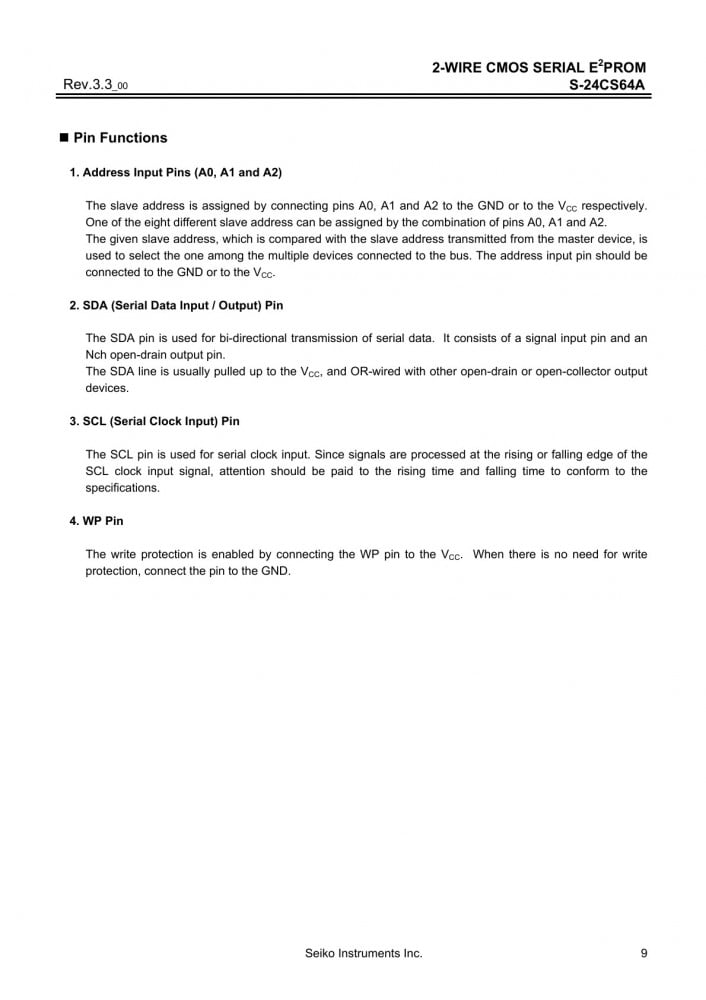 ABLIC S-24CS64A0I-J8T1G datasheet page 9