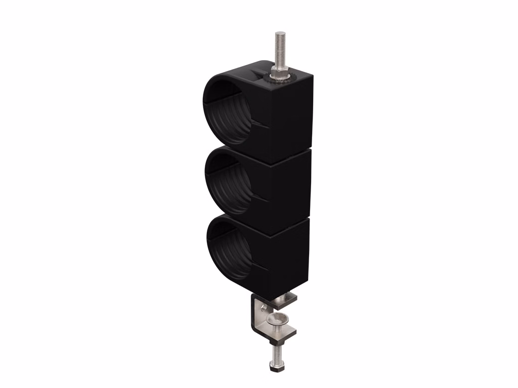 Single Side, 3-Hole, Feeder Clamp for 1-5/8