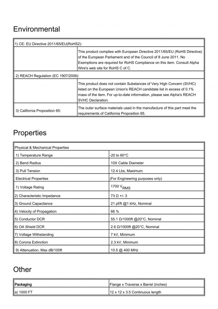 Alpha Wire 9059C technical document page 2