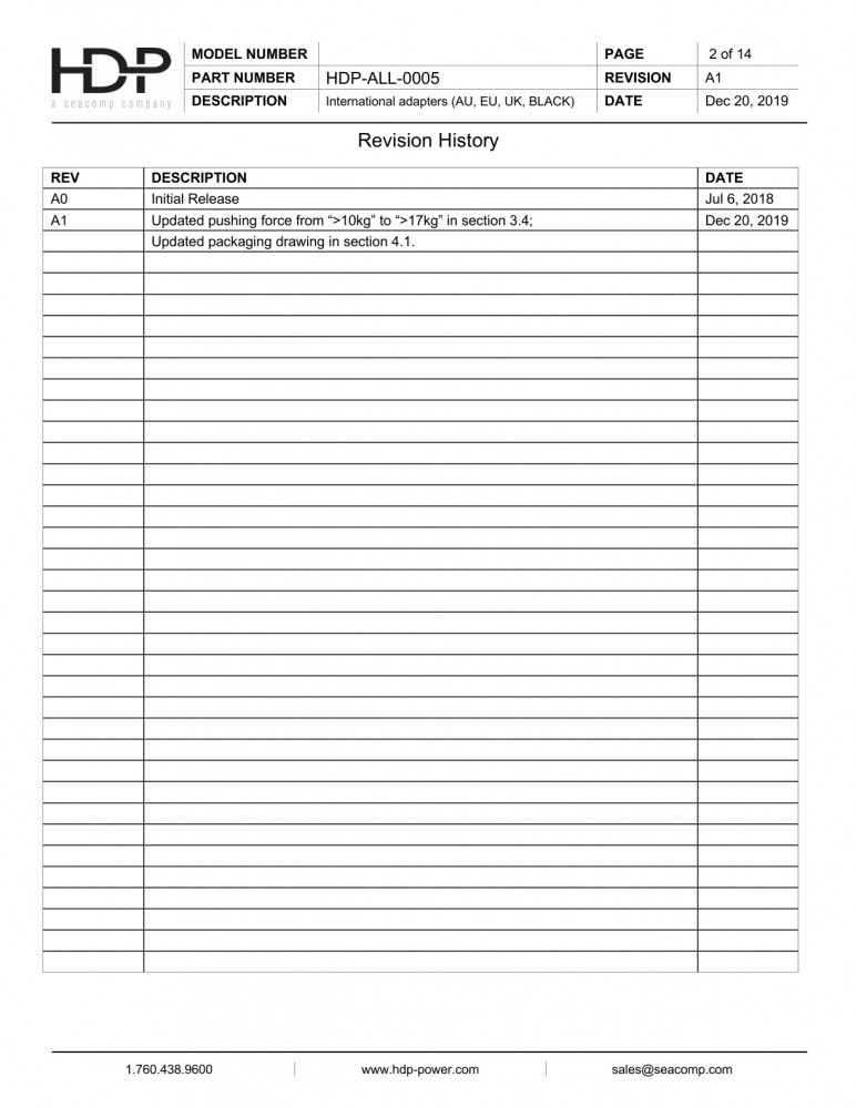 HDP-ALL-0005 specification page 3