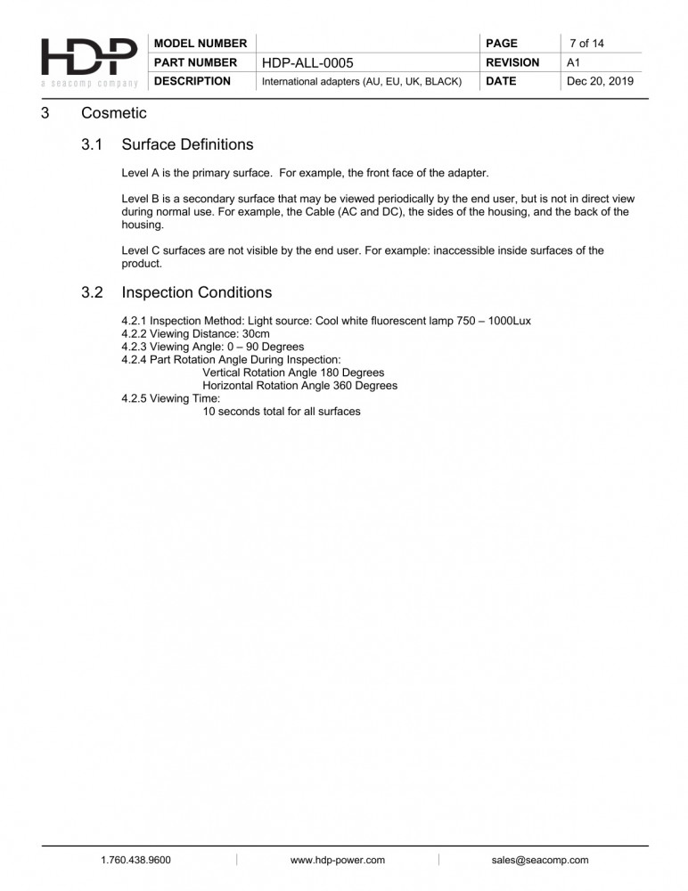 HDP-ALL-0005 specification page 8