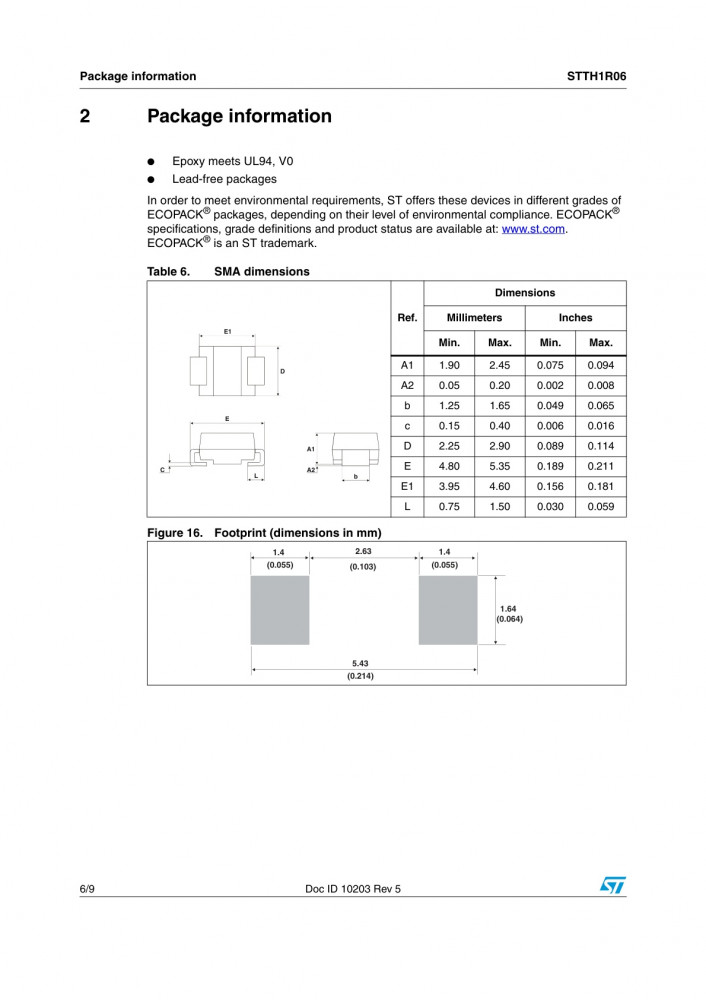 STTH1R06 datasheet page 6