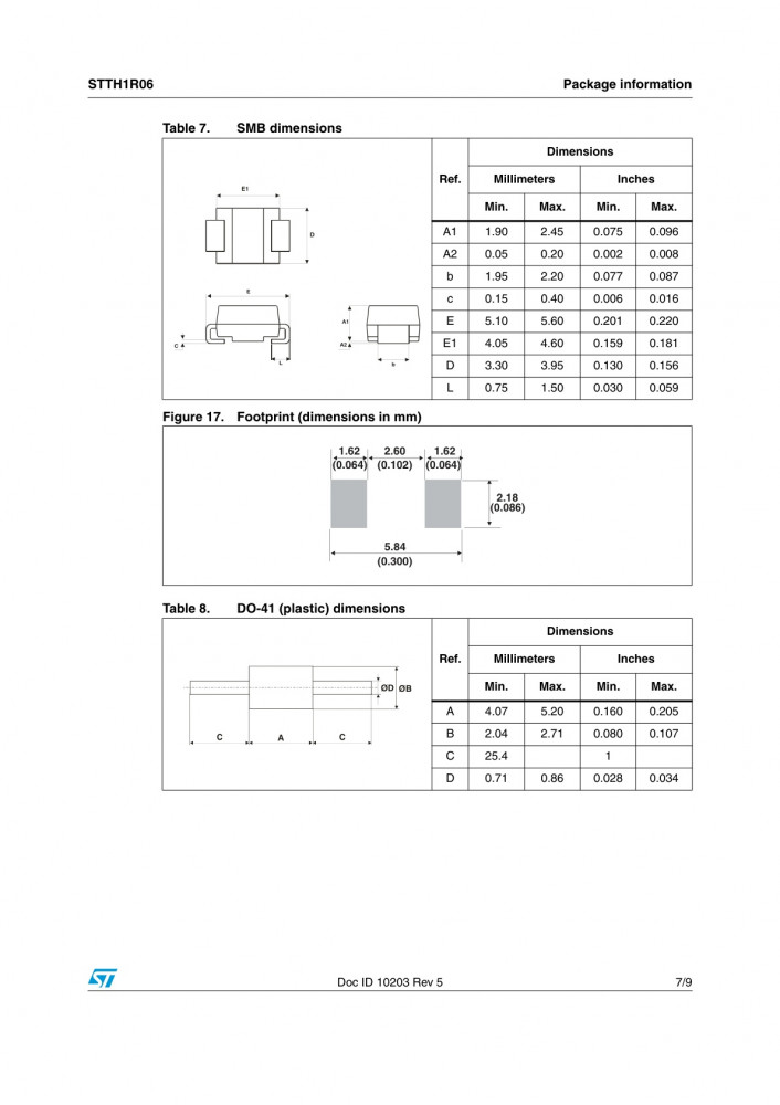 STTH1R06 datasheet page 7