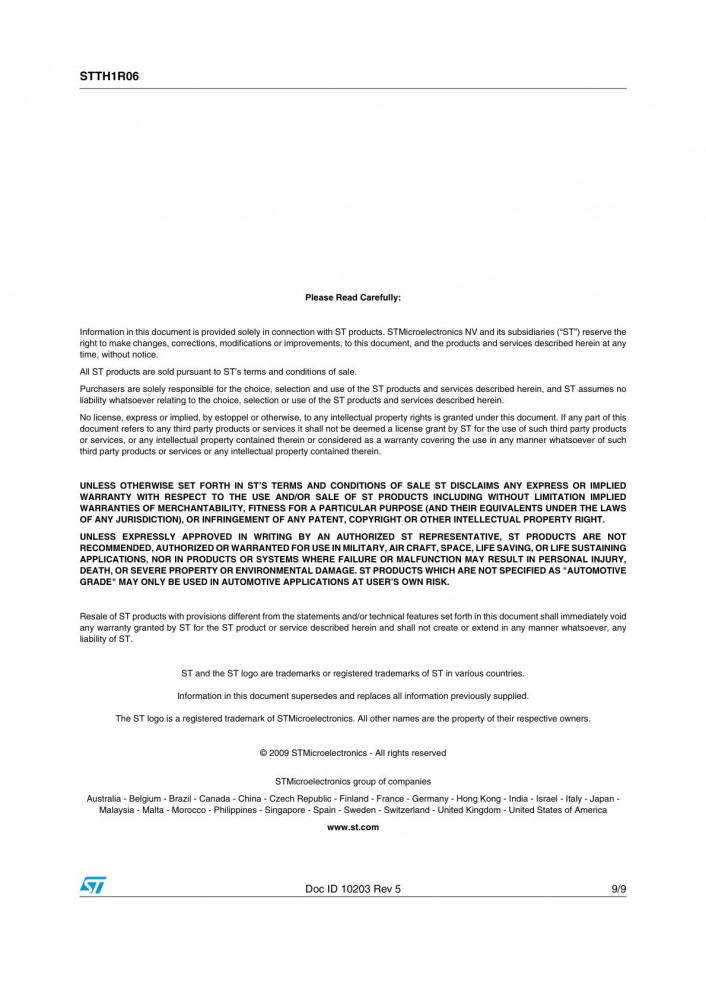 STTH1R06 datasheet page 9