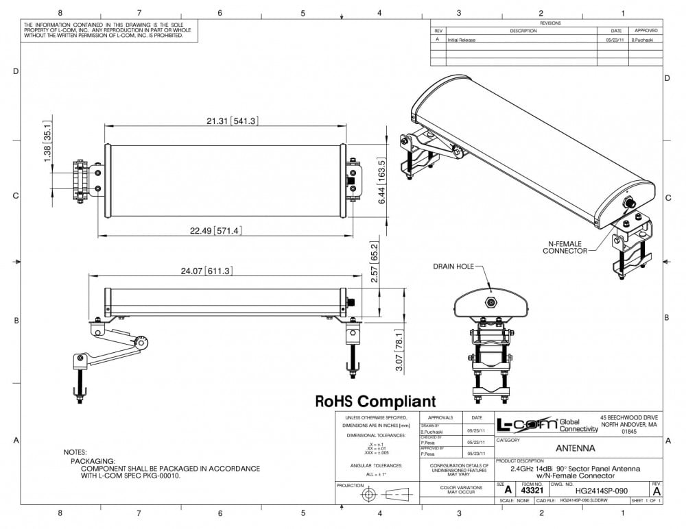 HG2414SP-090 technical document page