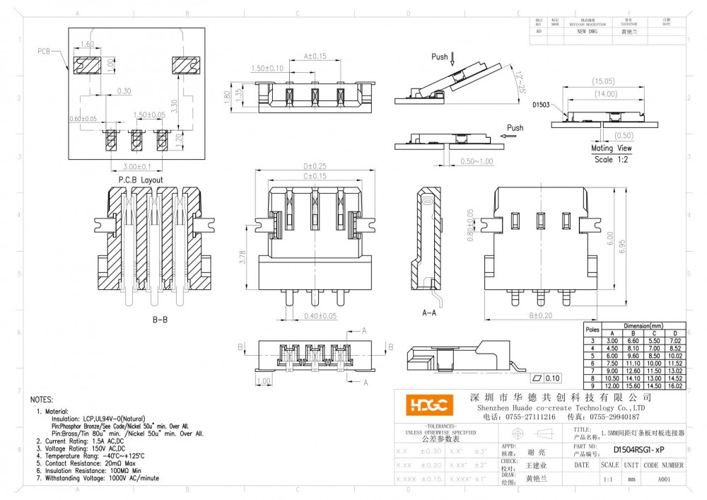 D1503RSG1-6P technical document