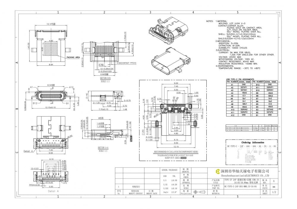 HCTL product document page 1