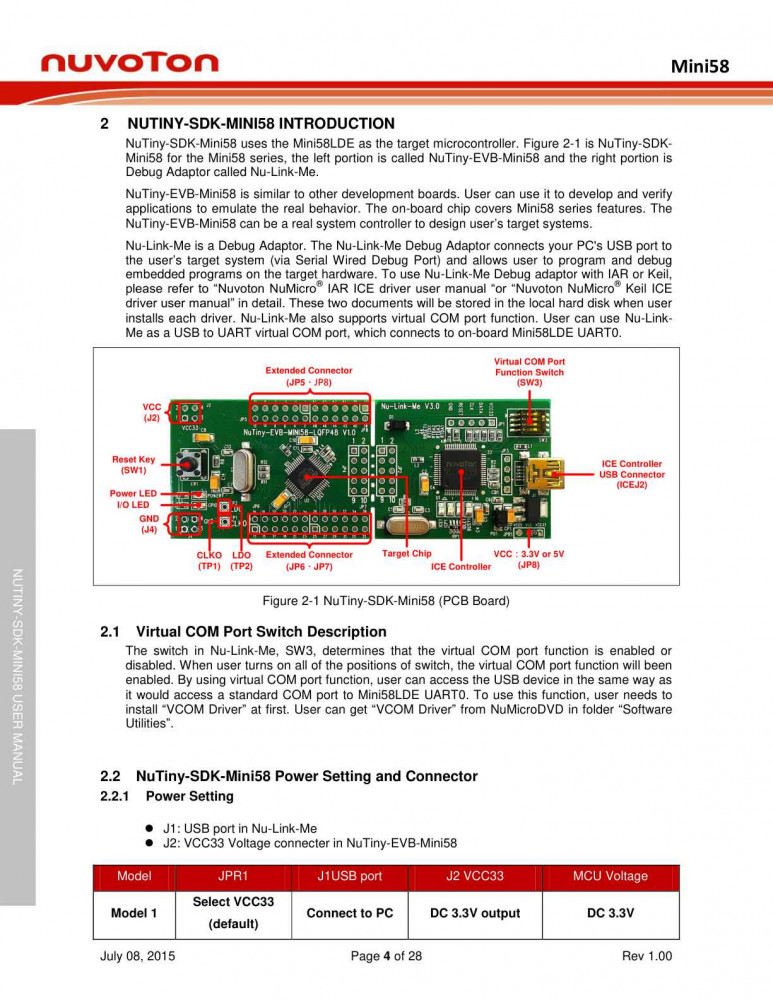 NuTiny-SDK-Mini58 manual page 4