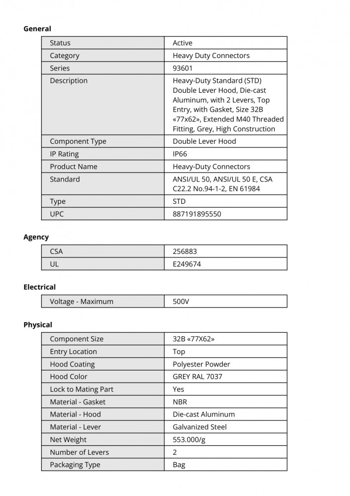 Technical document page 2 for MOLEX 936014459