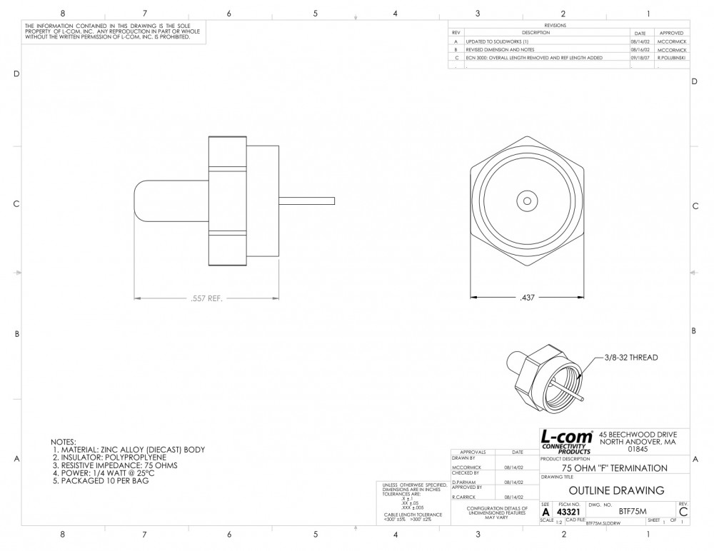BTF75M technical document preview