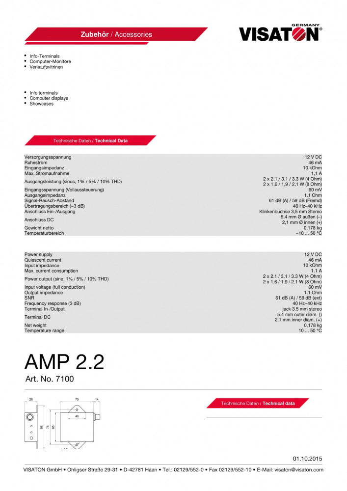 AMP 2.2 technical document, page 2