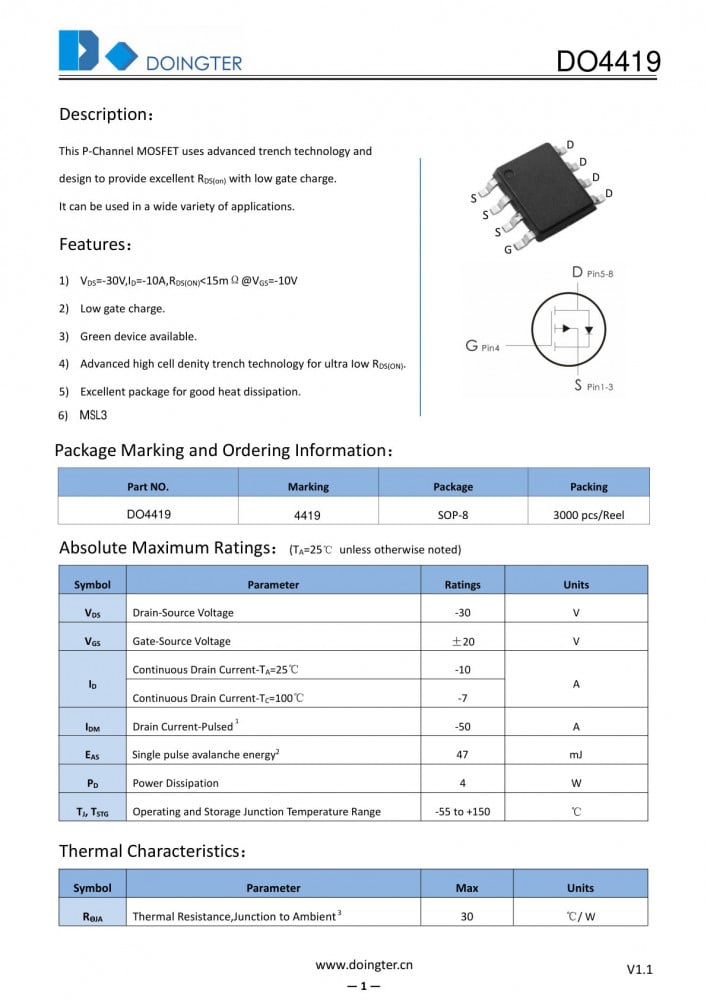 DO4419 datasheet page 1