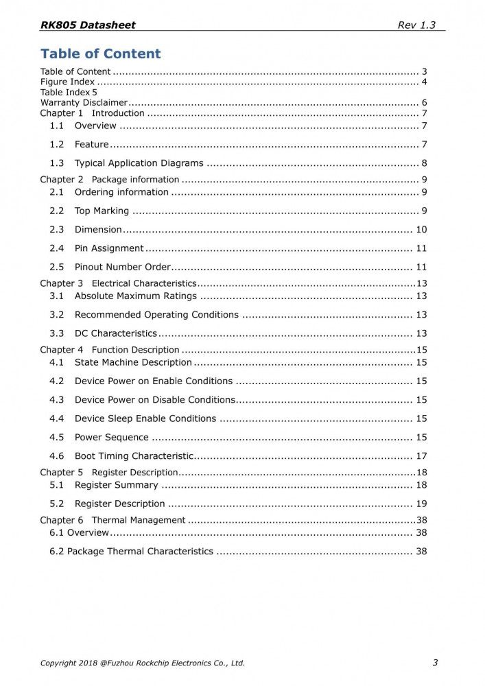 RK805 datasheet page 3