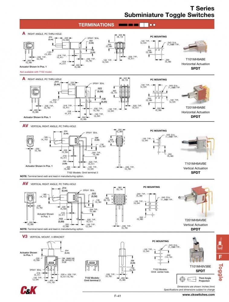 C&K T Series datasheet page 5