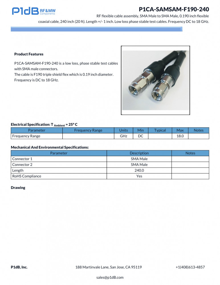 P1CA-SAMSAM-F190-240 technical document page 1