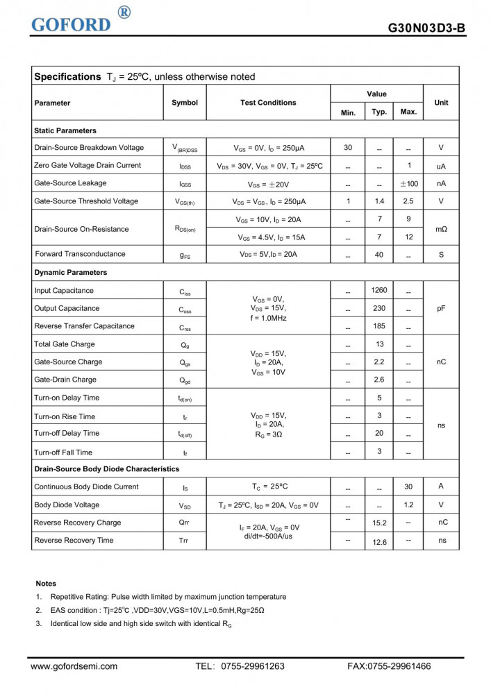 G30N03D3-B datasheet page 2