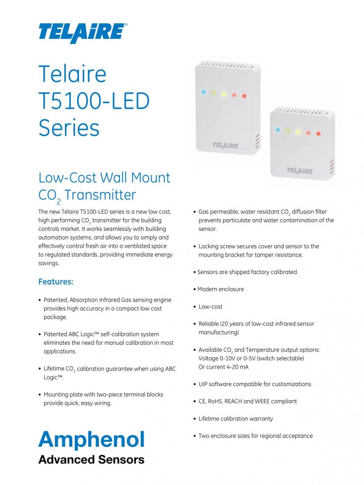 T5100-LED technical document page 1