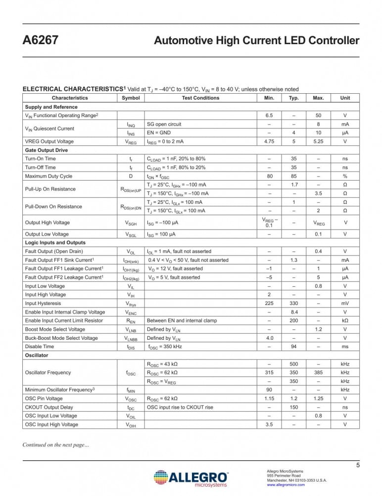 A6267 datasheet page 6