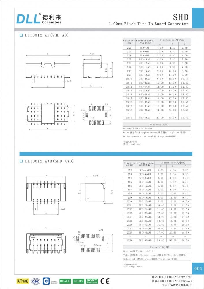 DLL SHD connector technical document page 3