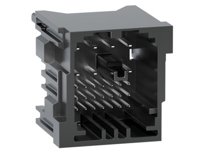 stAK50h Vertical Hybrid Header, 12 Circuits, Key 4, Gray, Tray
