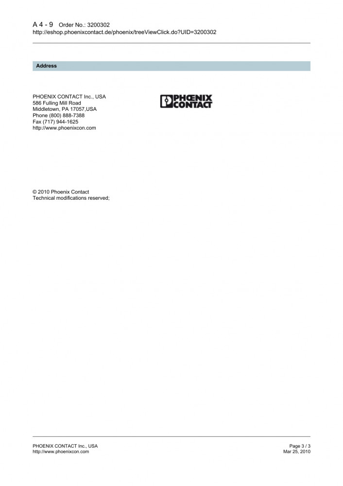 Phoenix Contact 3200302 technical document page 3