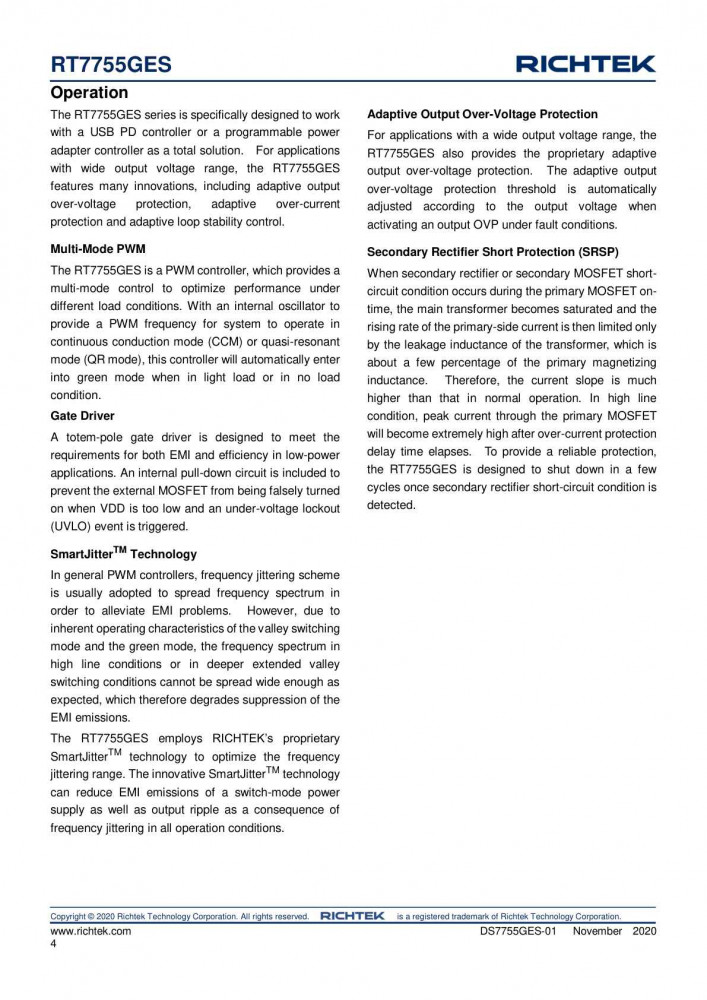 RT7755GES datasheet page 4