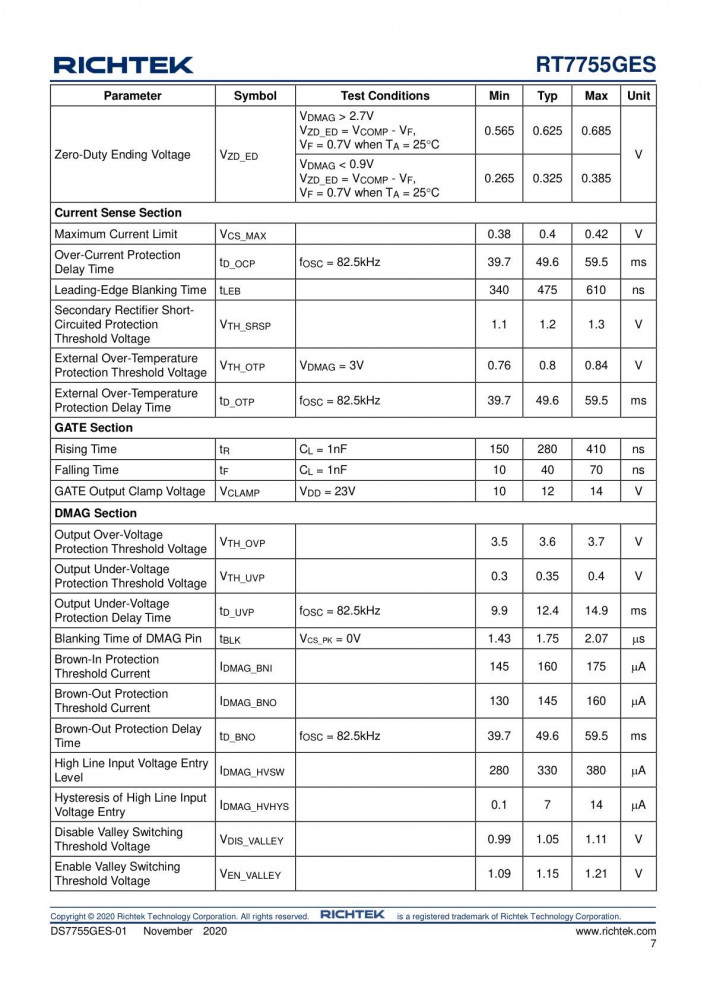 RT7755GES datasheet page 7