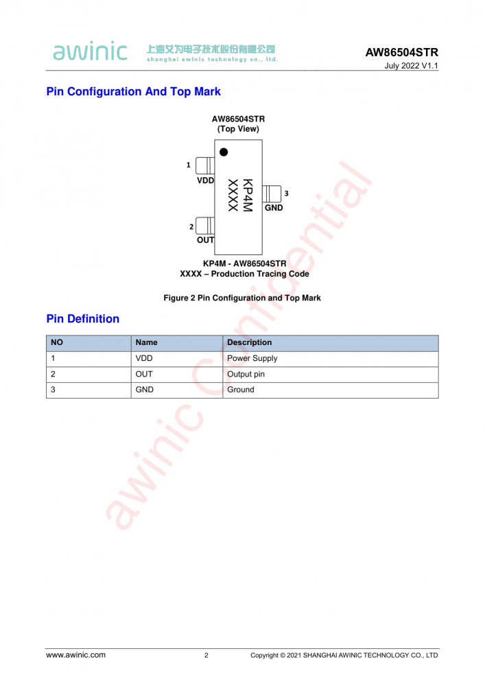AW86504STR datasheet page 2