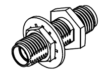 SMA Jack-to-SMA Jack, Bulkhead, Adapter, One Piece Per Bag, 50 Ohms for sale