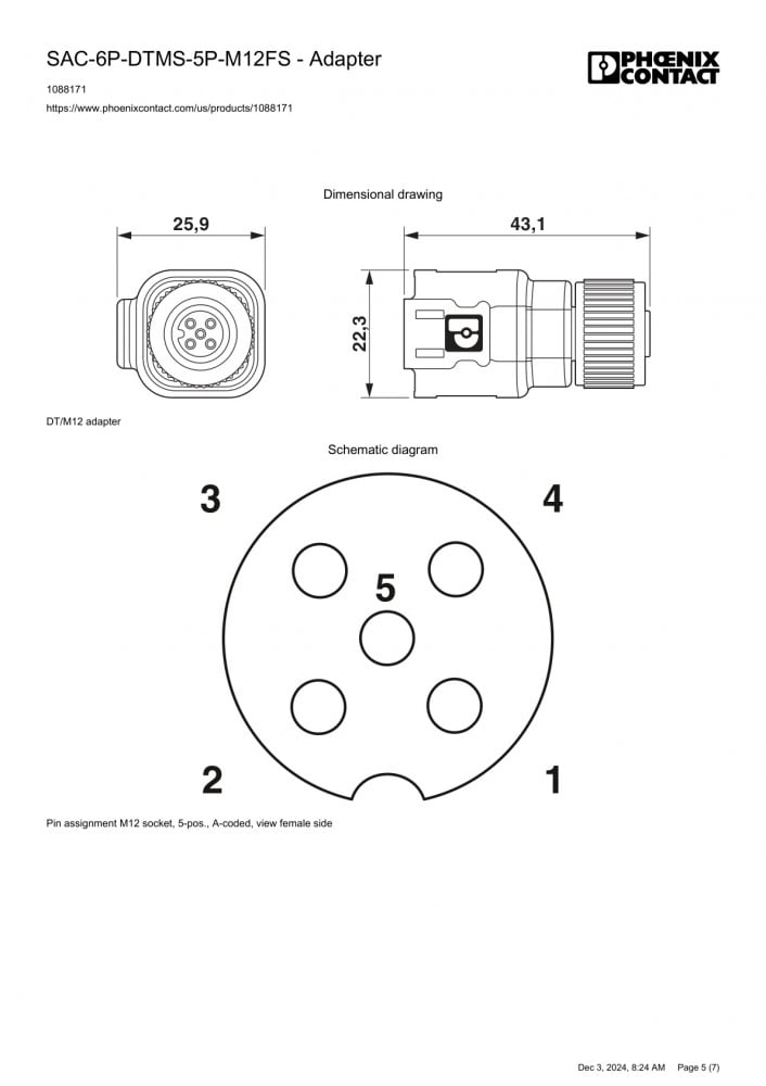 Phoenix Contact 1088171 product documentation page 5