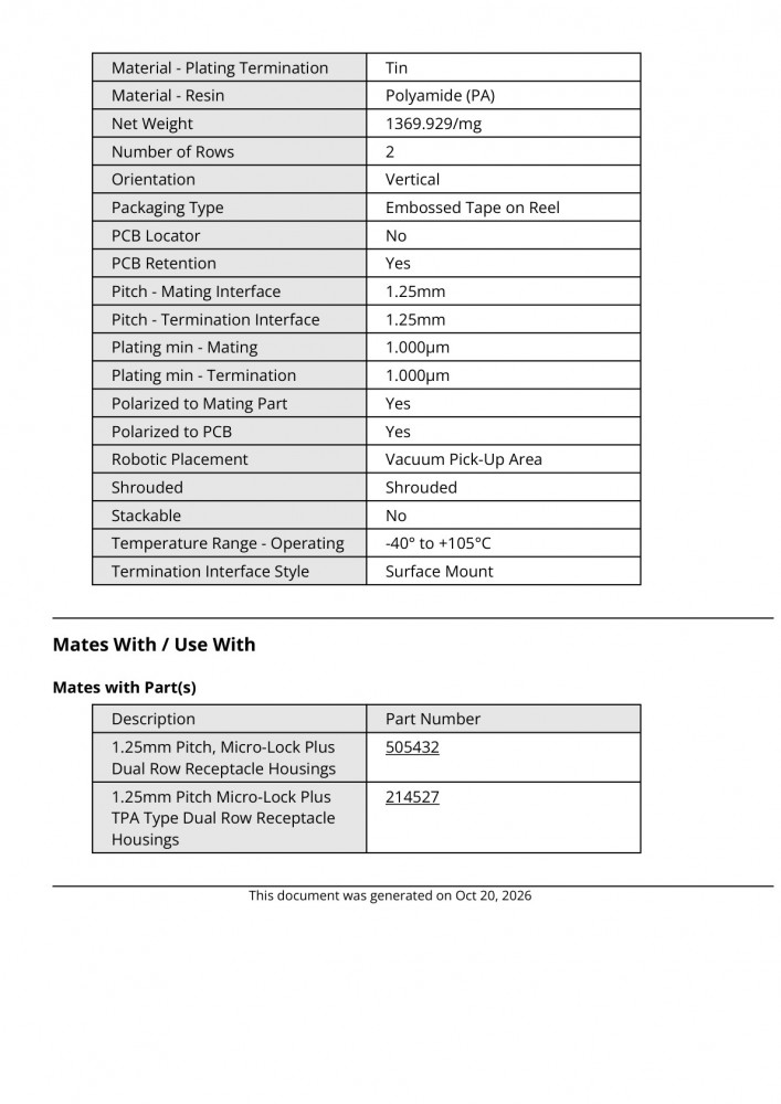 MOLEX 5054332470 technical document image 3