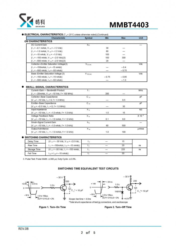 MMBT4403 datasheet page 2