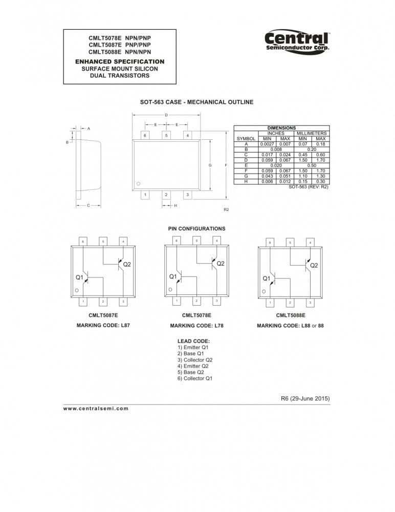 CMLT5088E datasheet page 2