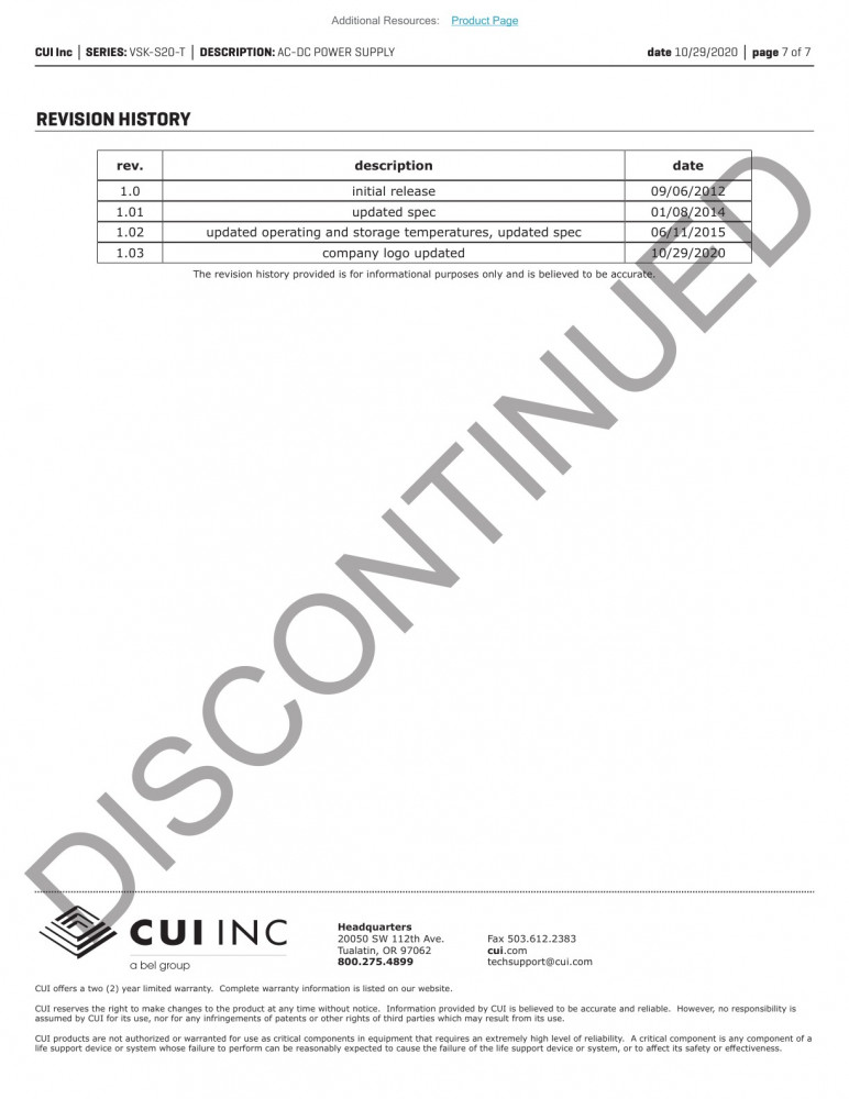 CUI VSK-S20-15U-T datasheet page 7