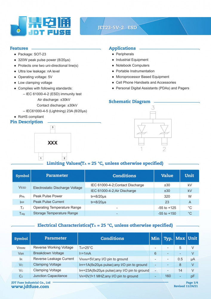 JET23-5V-2 datasheet page 2