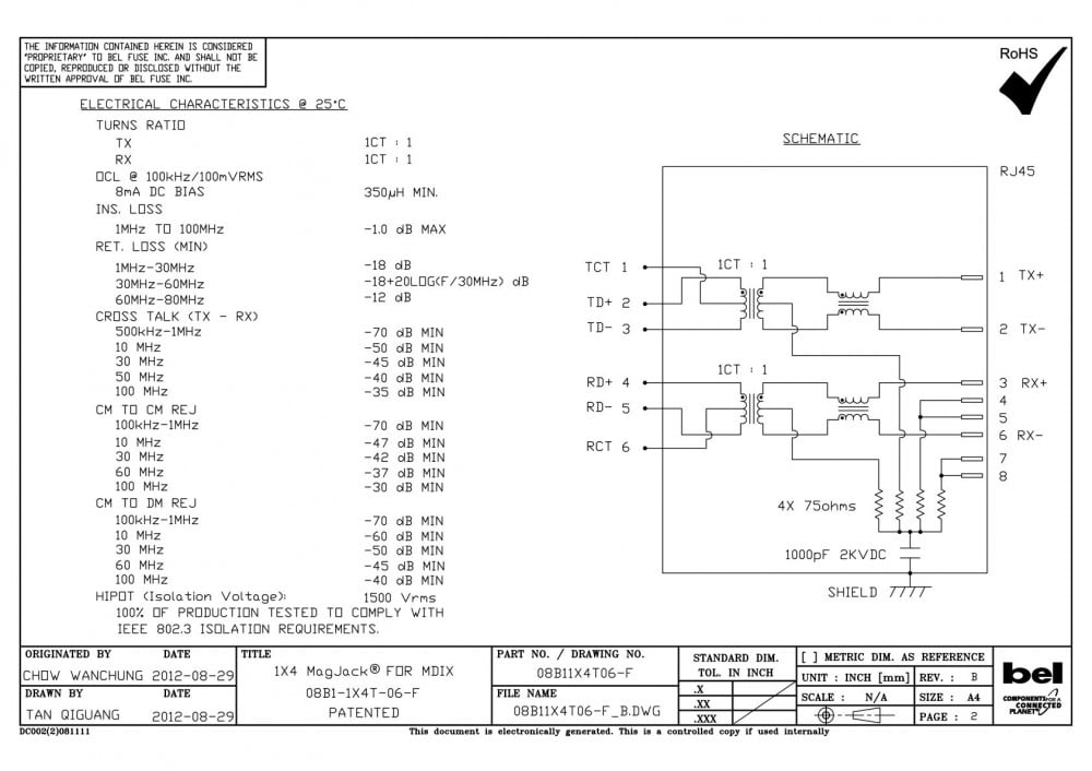 08B1-1X4T-06-F technical drawing page 1