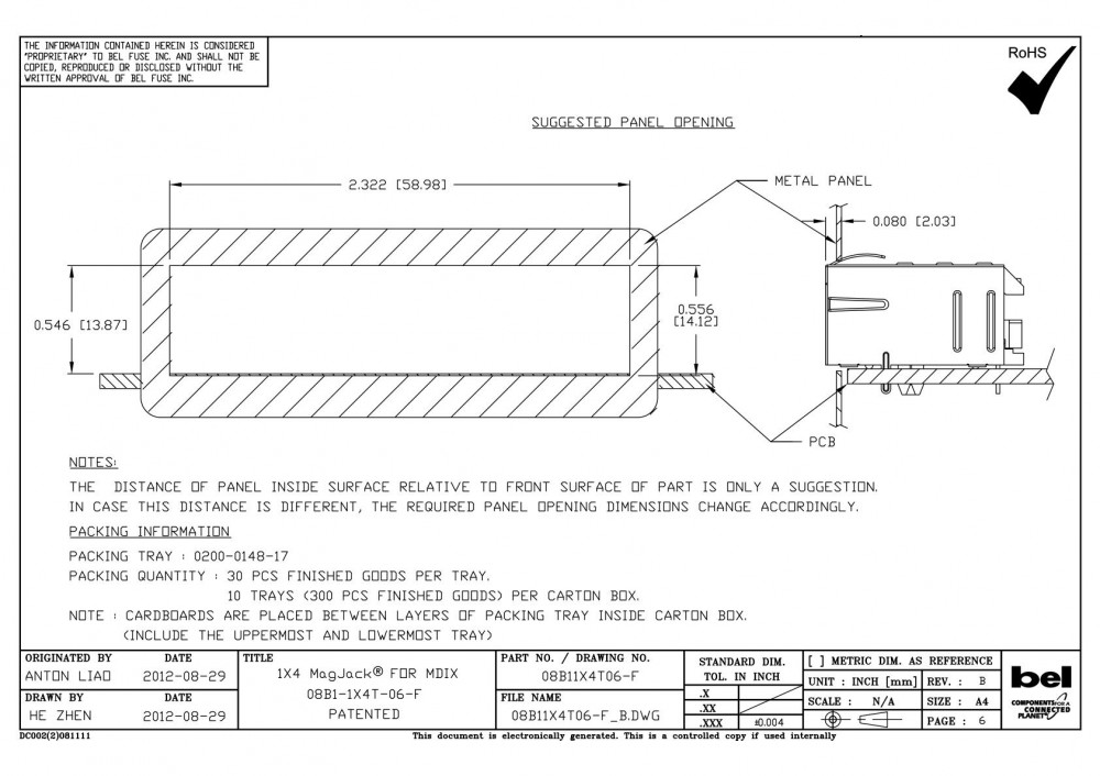 08B1-1X4T-06-F technical drawing page 5