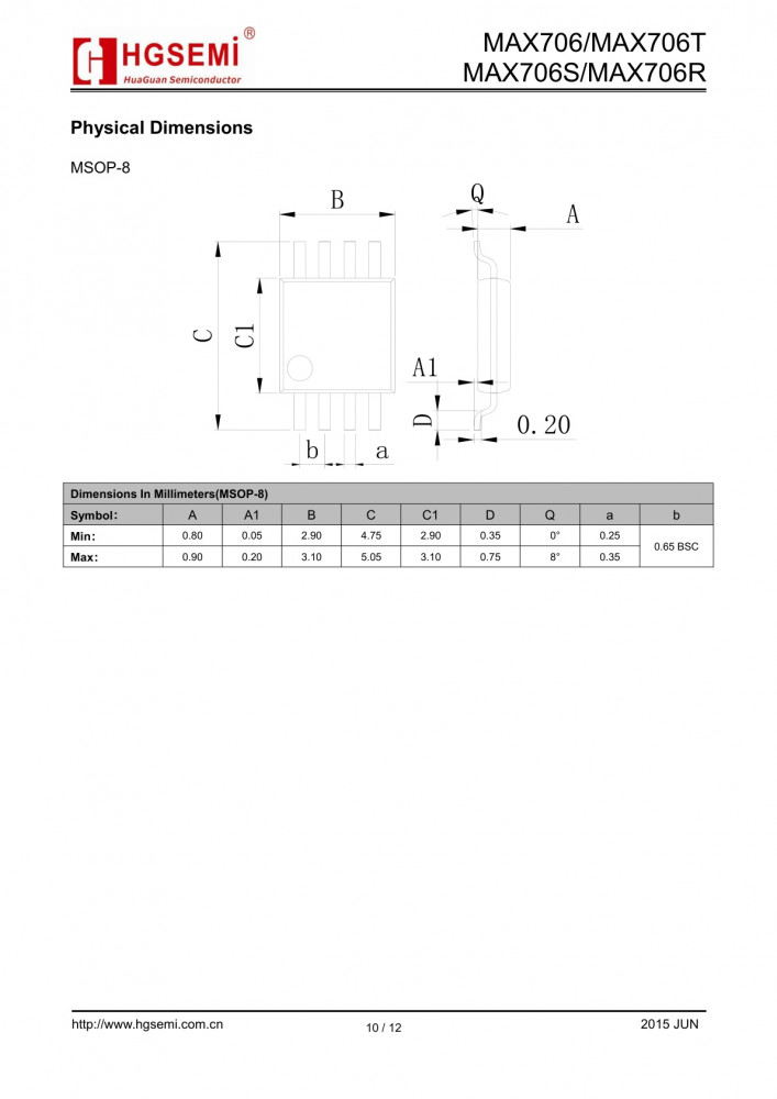 MAX706M/TR datasheet page 10