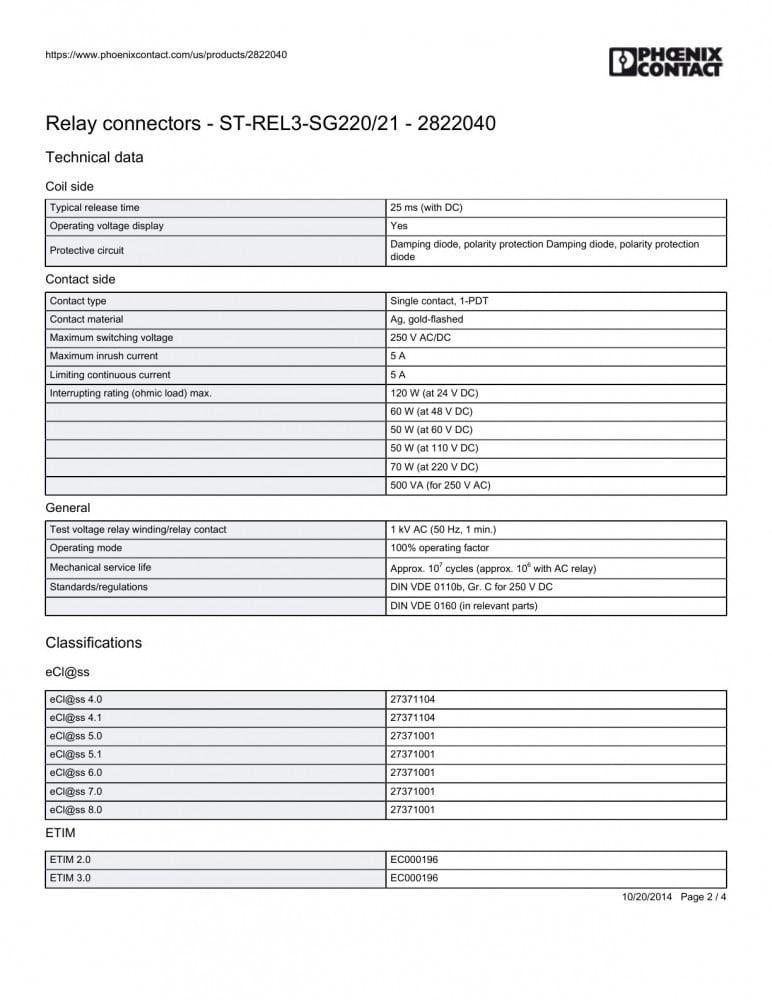 Phoenix Contact 2822040 documentation page 2