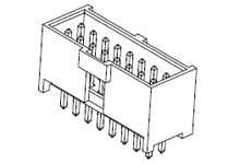 C-Grid Vertical Header Assembly, Dual Row, 14 Circuits
