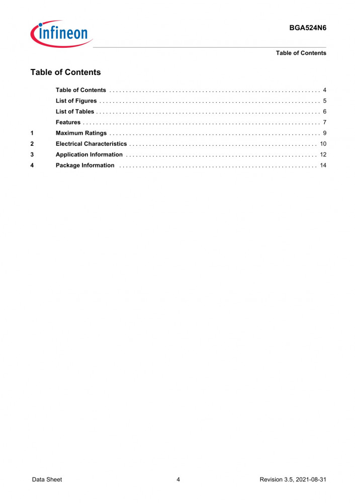 BGA524N6 datasheet page 4