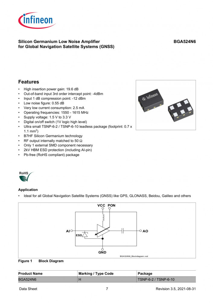 BGA524N6 datasheet page 7