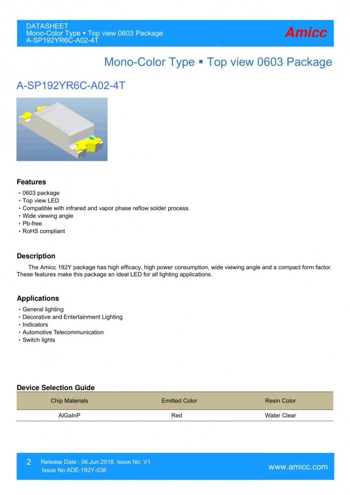 A-SP192YR6C-A02-4T approval sheet page 2