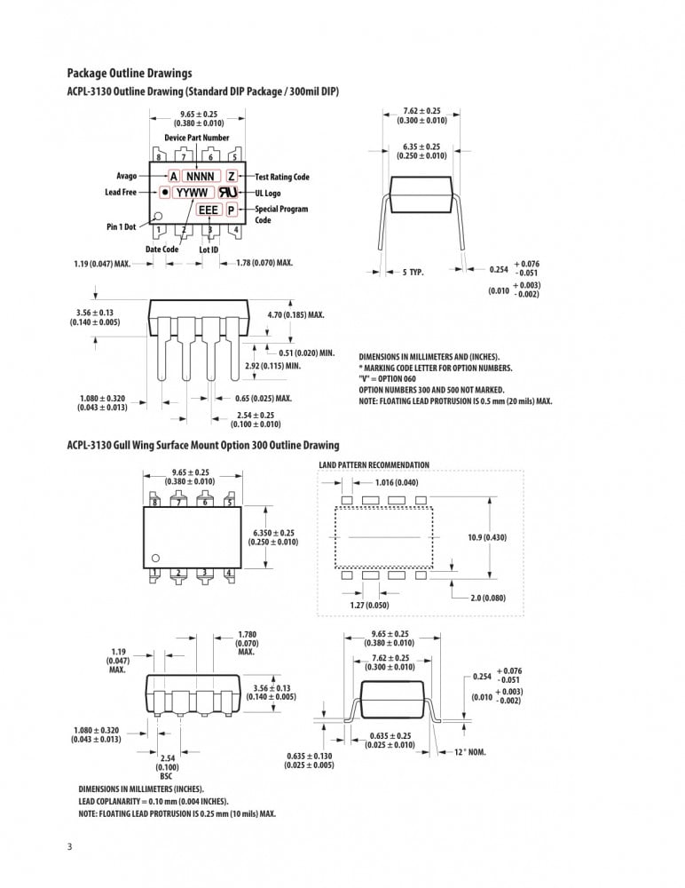 ACPL-3130 datasheet page 3
