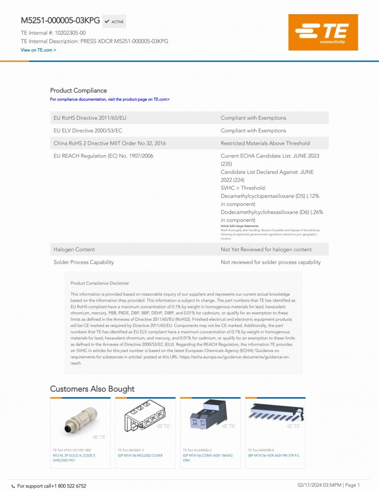 M5251-000005-03KPG technical document page 1