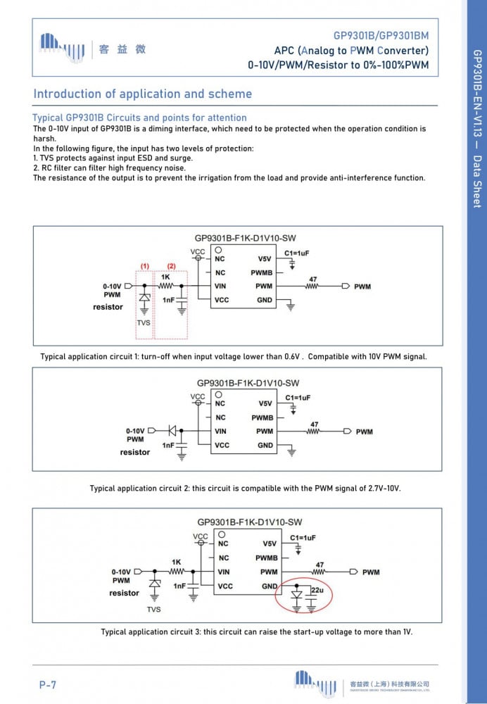 GP9301B datasheet page 7