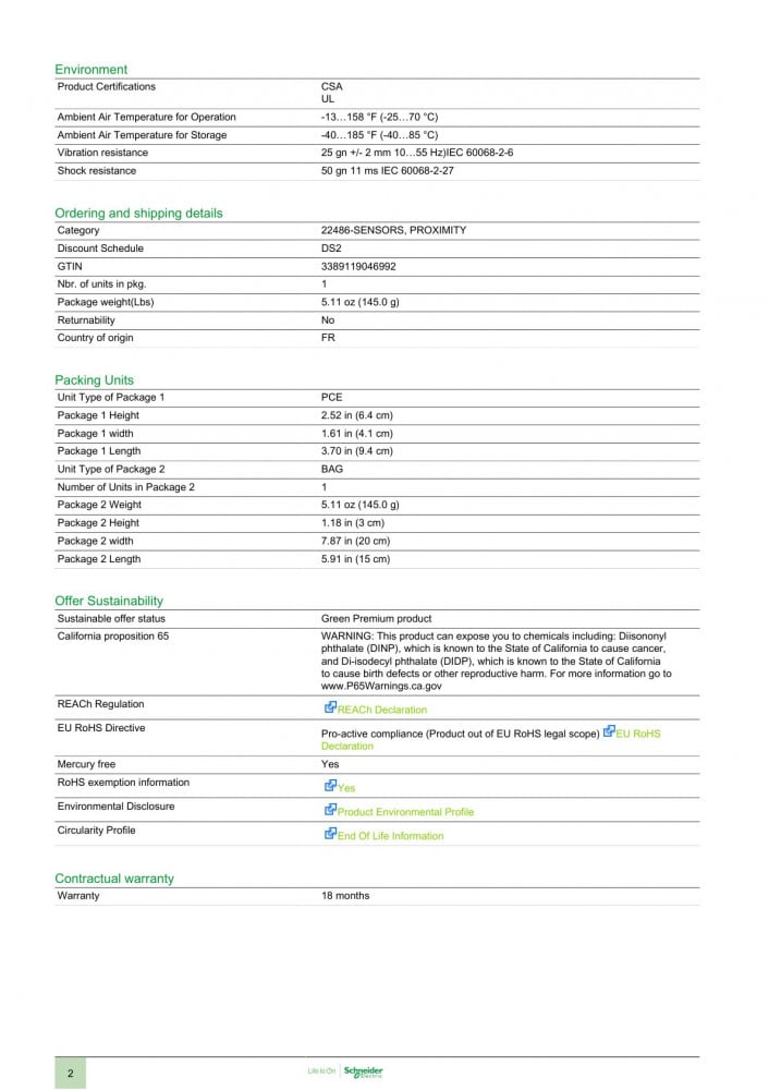 XS530B1MBU20 technical document page 2