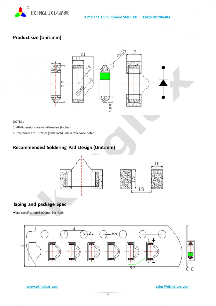 E6QYDD1204-IRA940nm datasheet page 4
